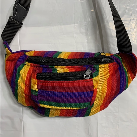 Bags | Colorful Rainbow Fanny Pack Or Hip Bag Guatemalan | Poshmark
